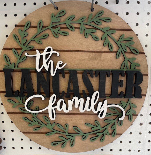 Custom wooden sign