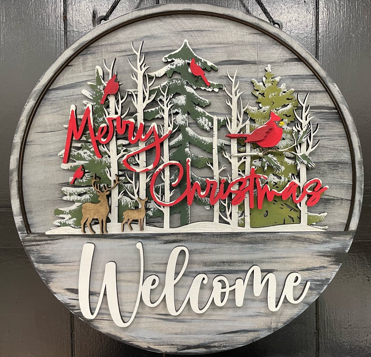 Christmas welcome Sign