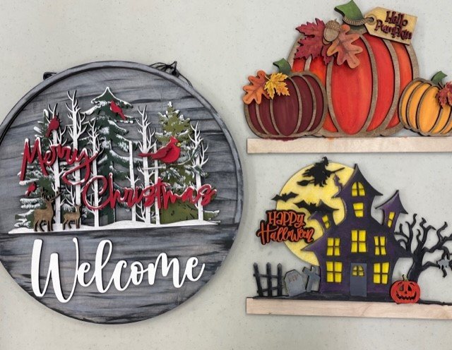 Welcome Sign with interchangeable section