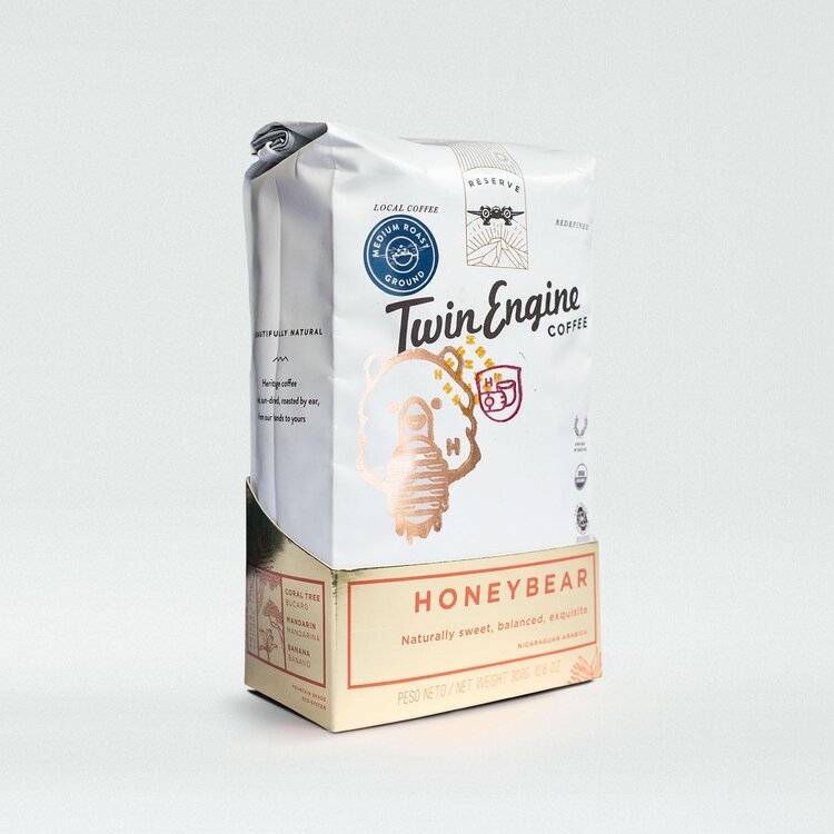 Twin Engine Coffee - Honey Bear Reserve Ground 2.1oz - 754495871378