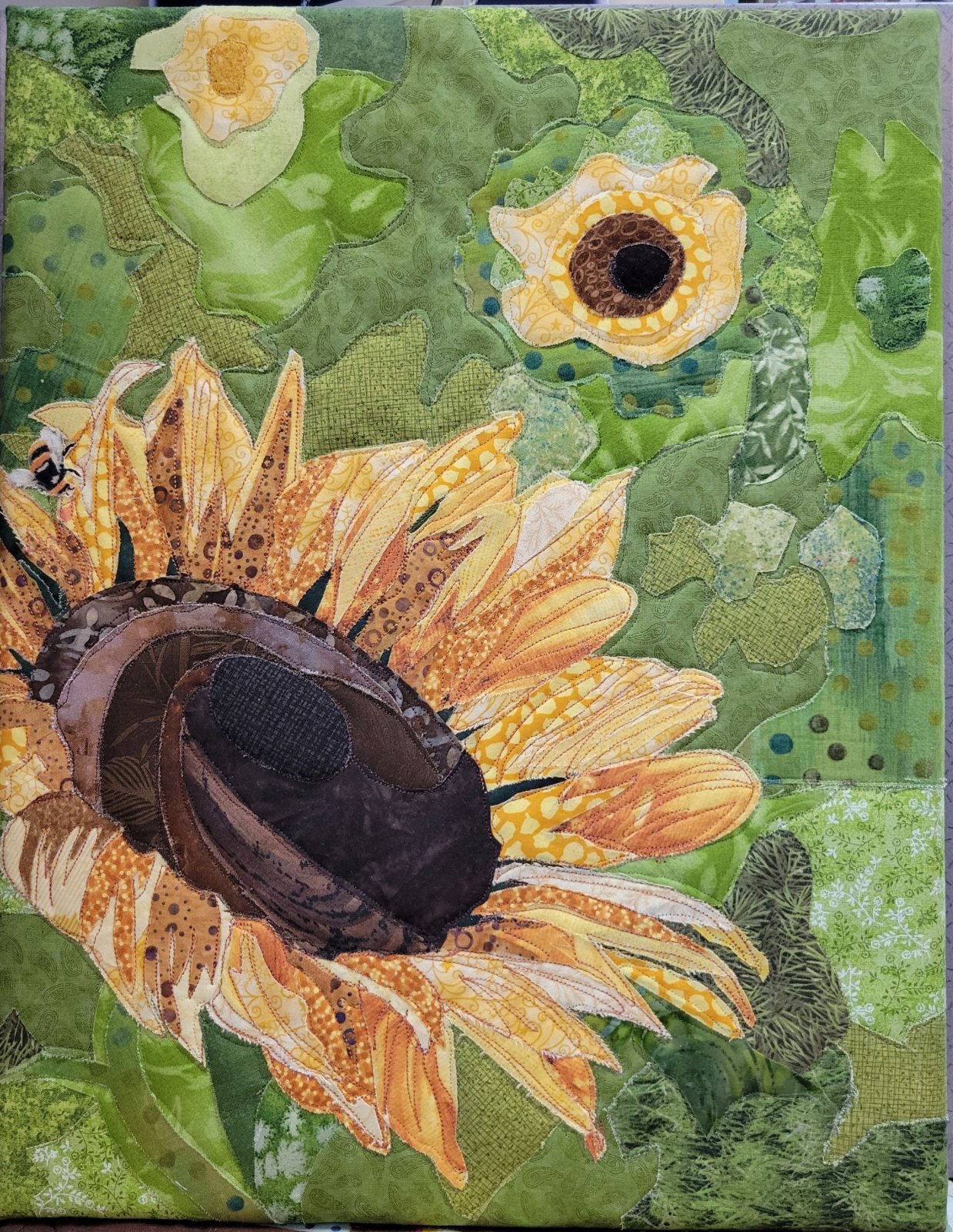 Sunflower Fabric Collage Class