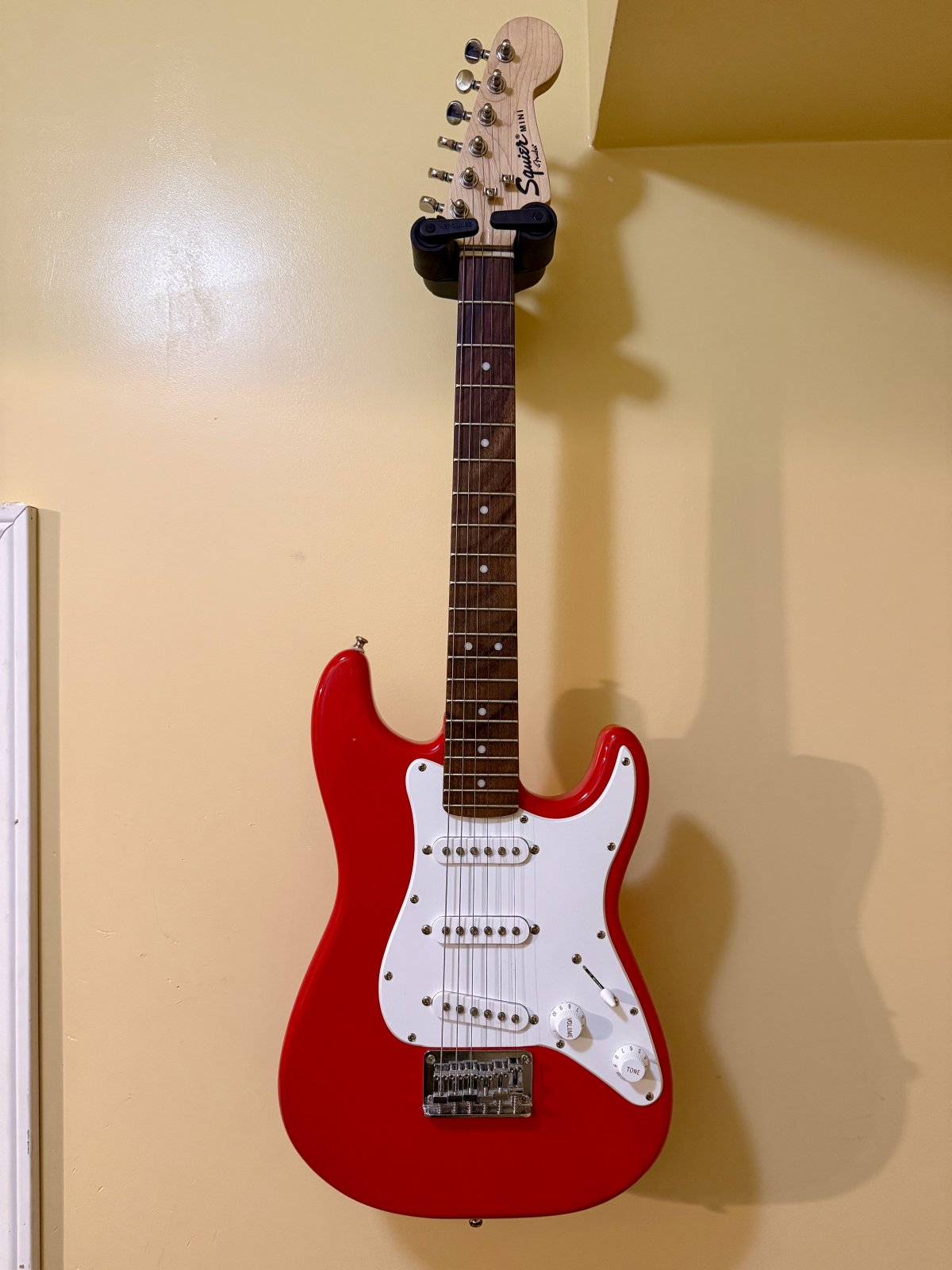used Squier Mini Stratocaster - Dakota Red Electric Guitar