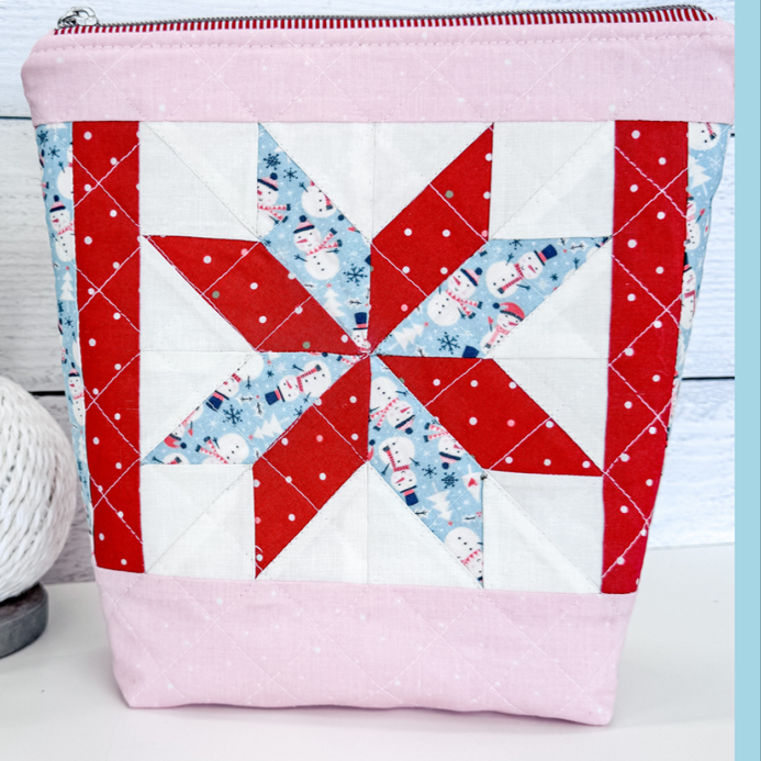 Foundation Paper Pieced Zippered Bag