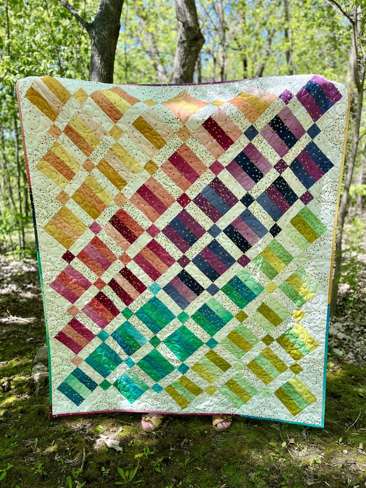 Ombre Tiles Confetti Quilt Kit - 493539870536