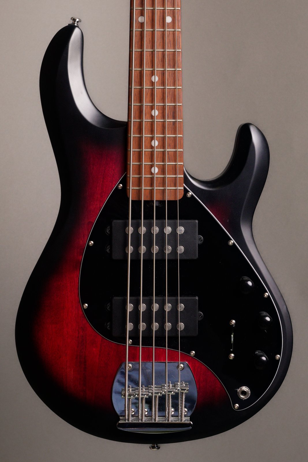 Sterling by Music Man Sub Series StingRay 5 HH Ruby Red Burst Satin (used)