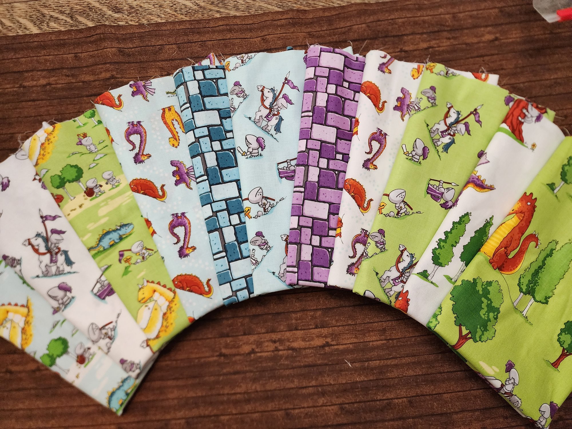 Dragons by Ben Byrd for Riley Blake - 11 Piece Half Yard Bundle Pack