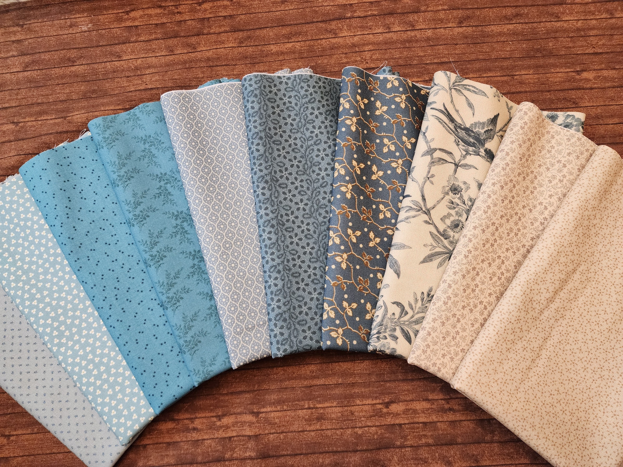 Antique Bleu - Variety of Mfgrs., mainly Marcus and Andover -10 Piece ...