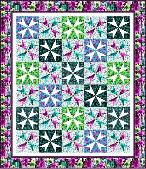 Digital Download Pattern 12-1/2 x 12-1/2: Beauty in Bloom Quilt FREE ...