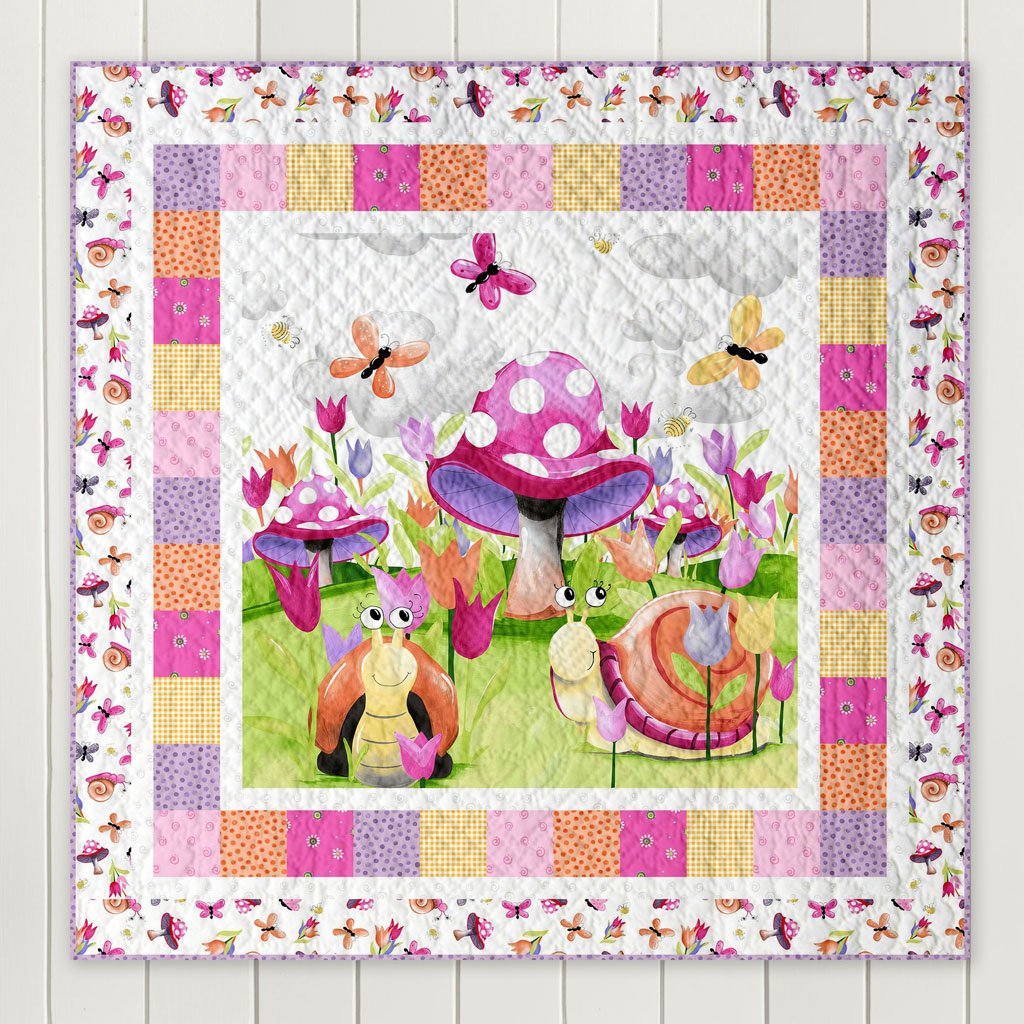 Sloane the Snail - Children's Quilt Kit - Panel, Pattern, Fabric for ...