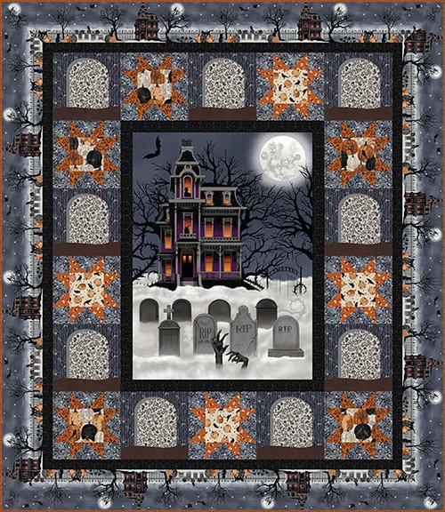 Digital Download Pattern 27-1/2 x 37-1/2: Spooky Night Quilt FREE ...