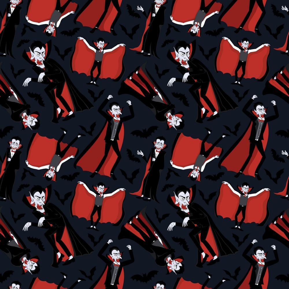 Vampires with Red Capes on Gray: Scary Vampire by MDG Classics