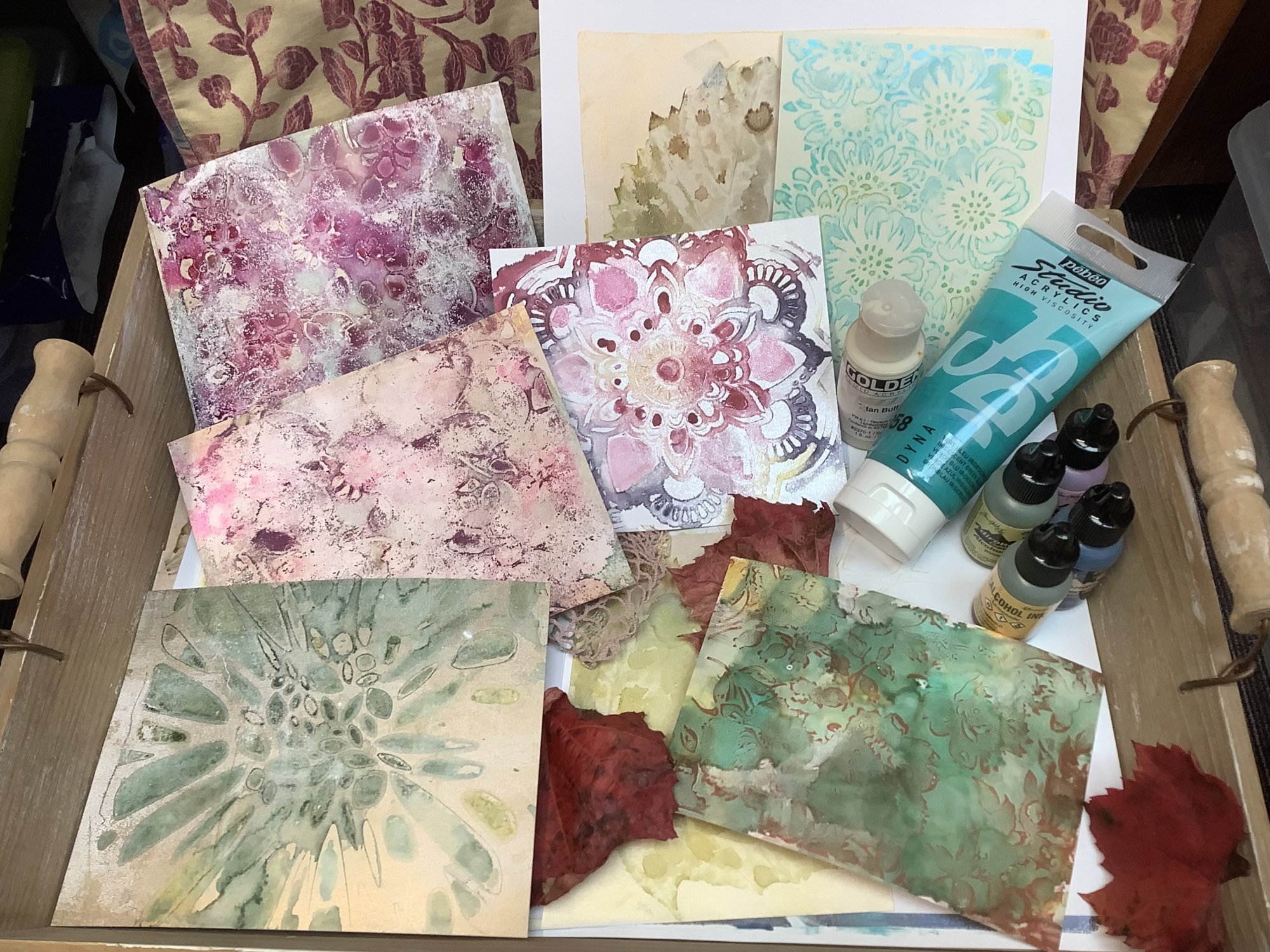 Gelli Plate Class + Alcohol Inks+Paint