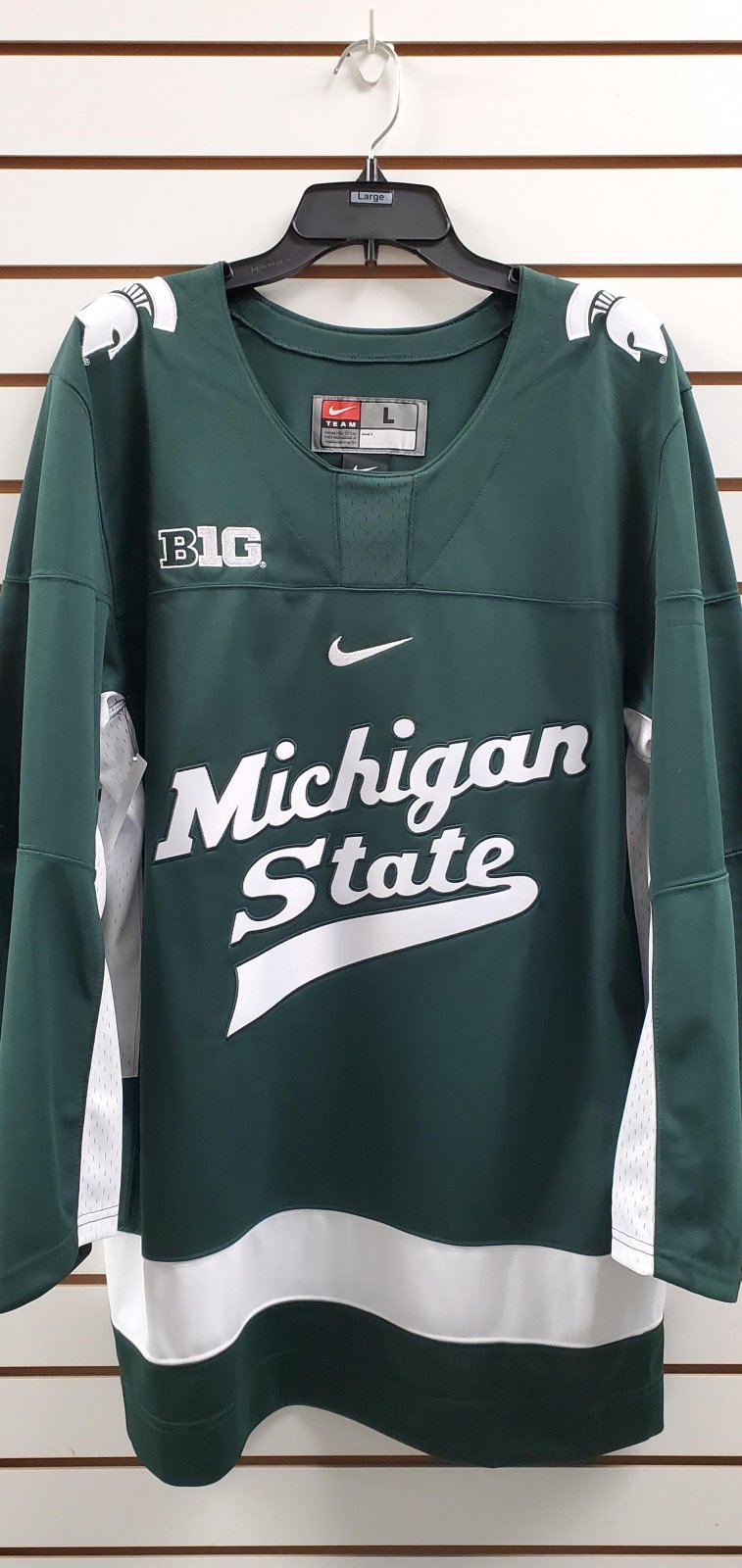 MSU Spartans Green Hockey Jersey 191182652917