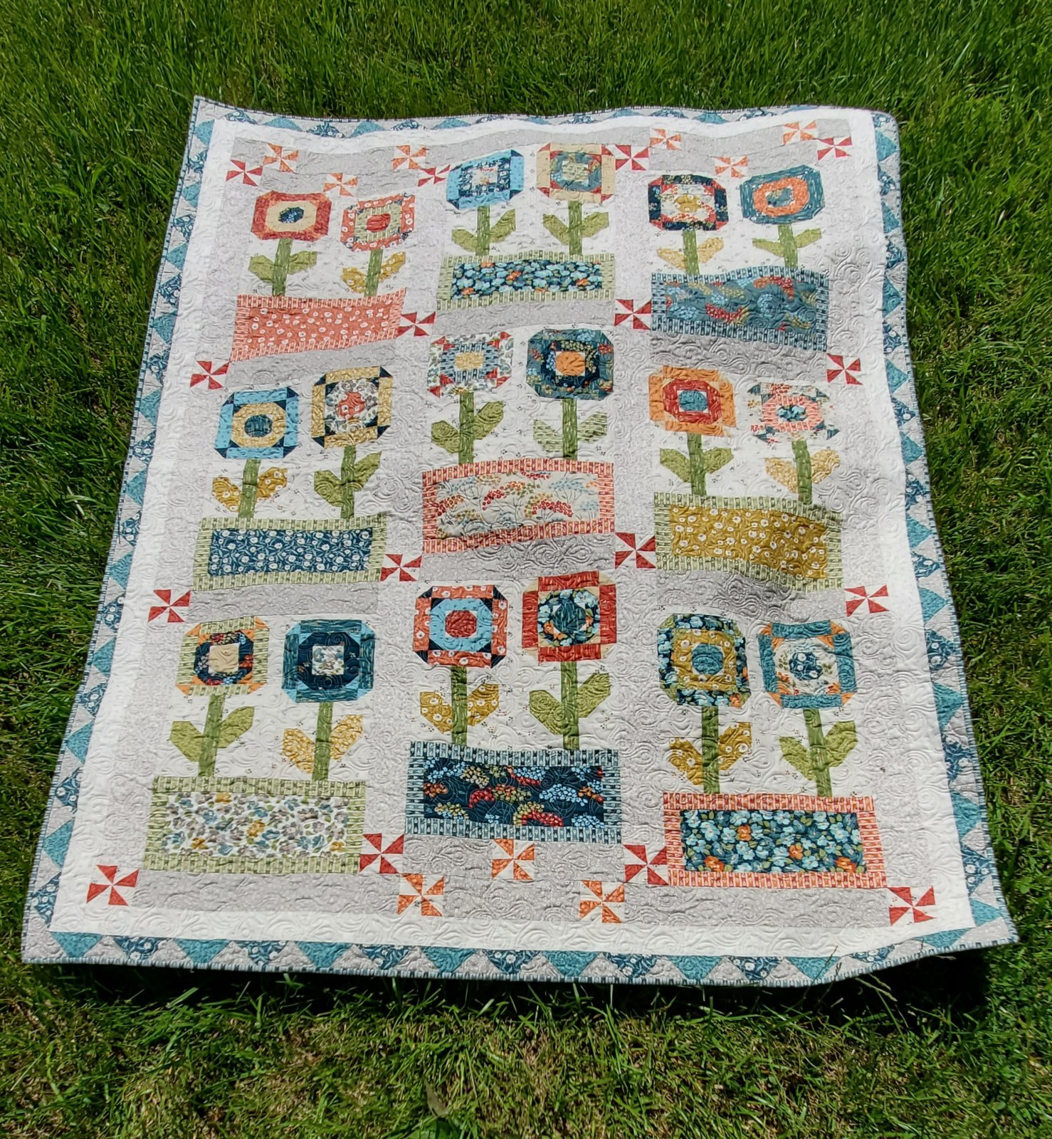Flower Box Quilt 56 x 73