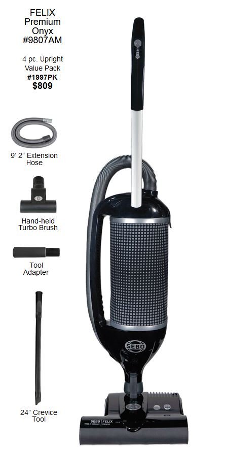 Sebo: Felix 1 Premium Upright (Onyx) - 676224098071