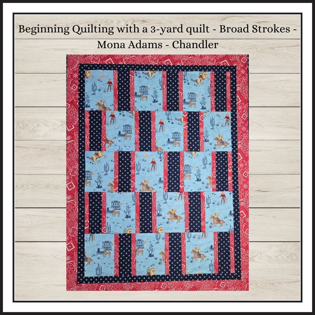 Beginning Quilting with a 3-yard quilt - Broad Strokes - Chandler