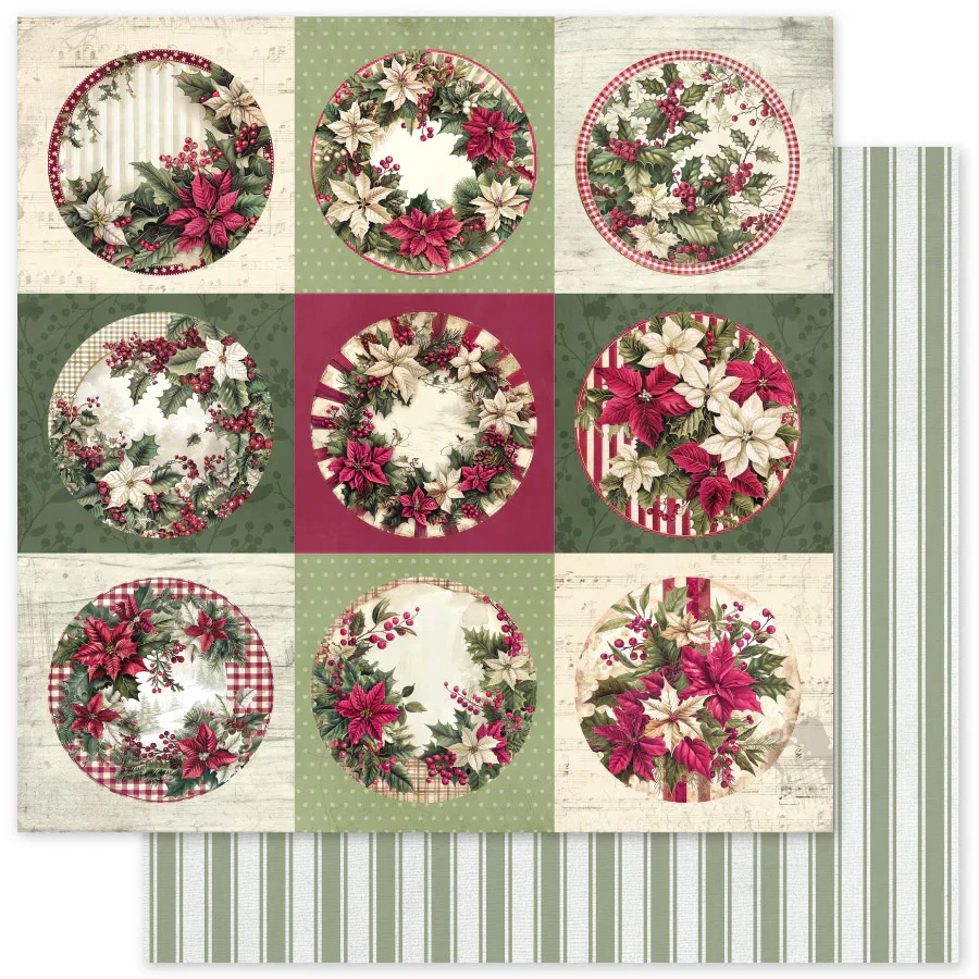 Paper Rose - Christmas Holly A 12x12 Paper D - 749565539760