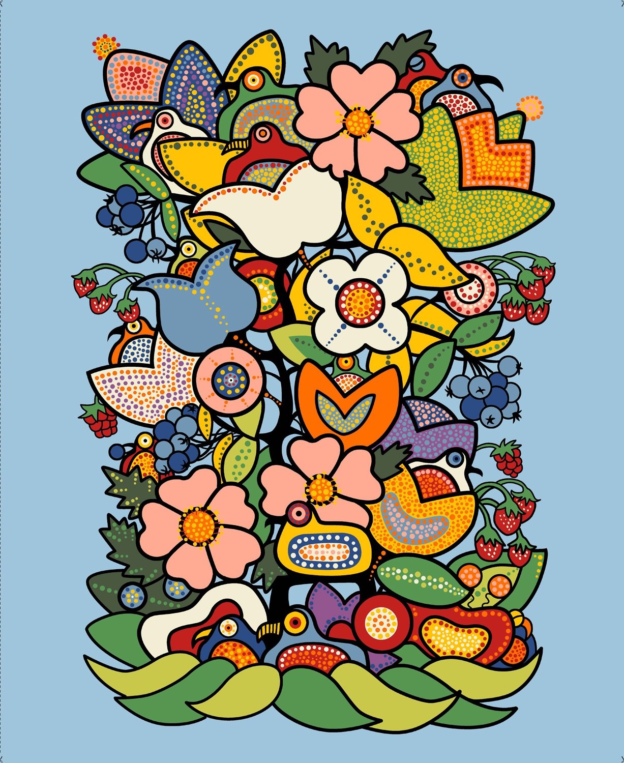 WINTER SPECIAL Tree of Life 36 Panel DTS-0001P Blue - Donna The Strange ...