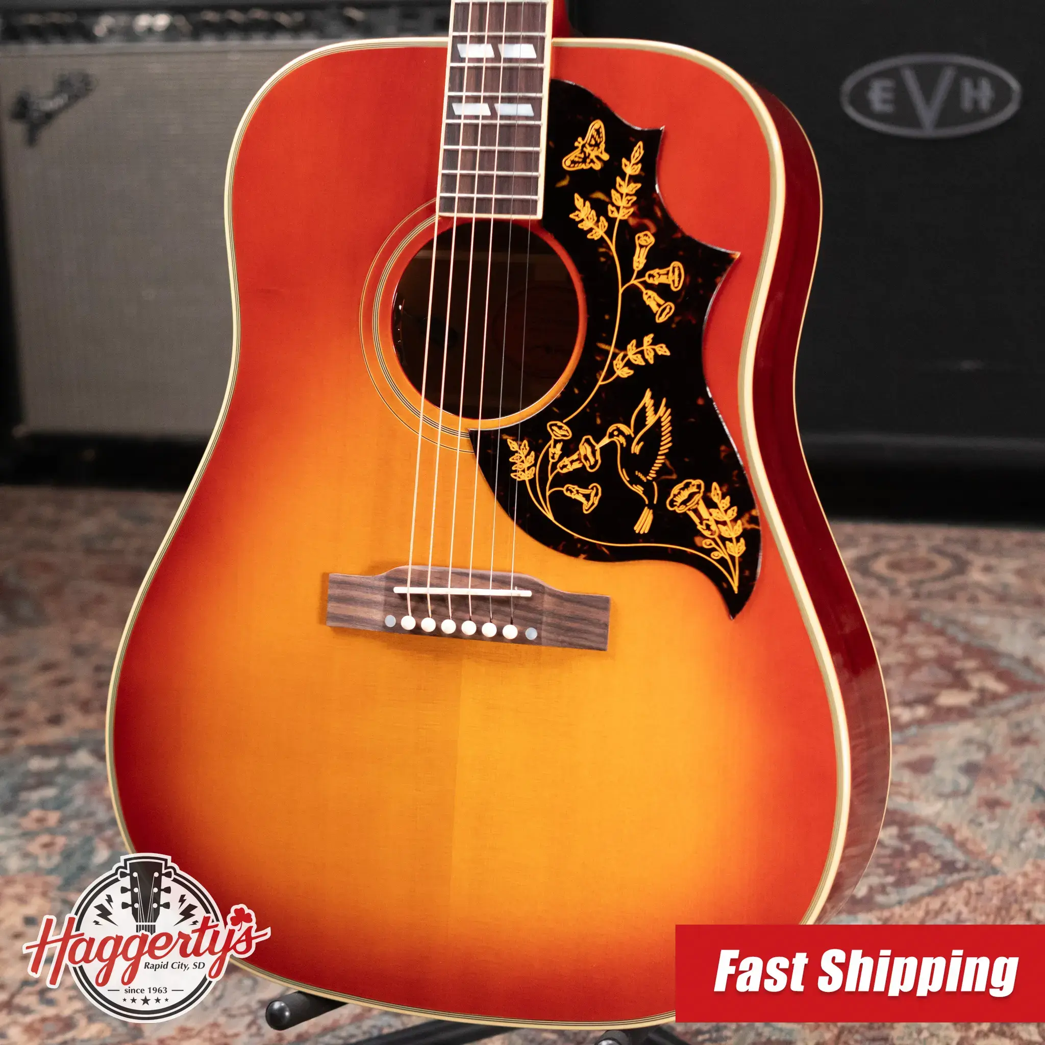 Epiphone 1960 Hummingbird Reissue Acoustic/Electric Guitar - Heritage ...