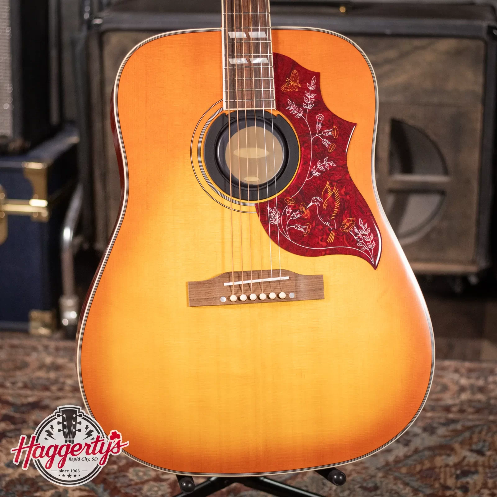 Epiphone Hummingbird All Solid Wood & Fishman Sonitone - Aged Cherry ...