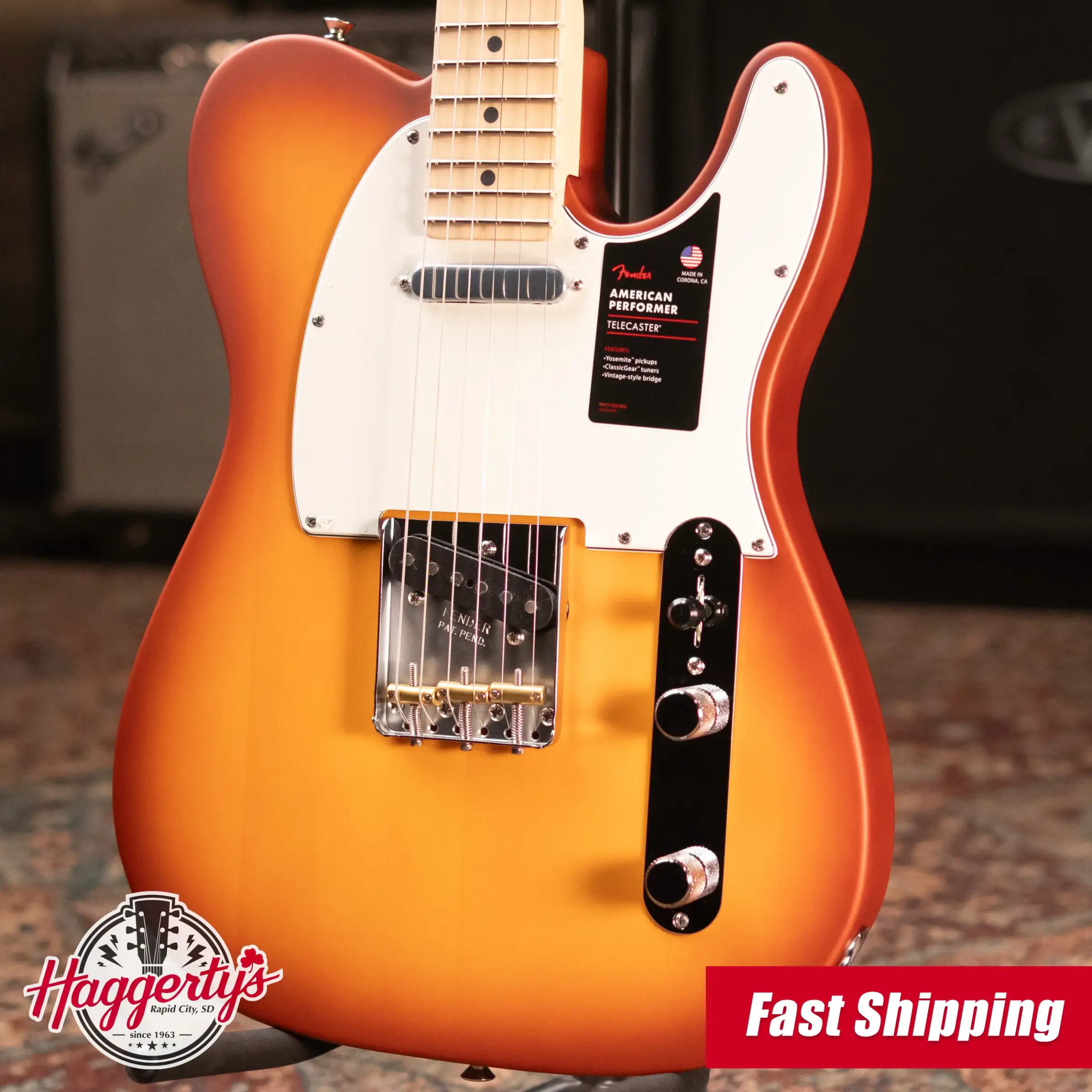 Fender Limited Edition American Performer Timber Telecaster - Honey ...