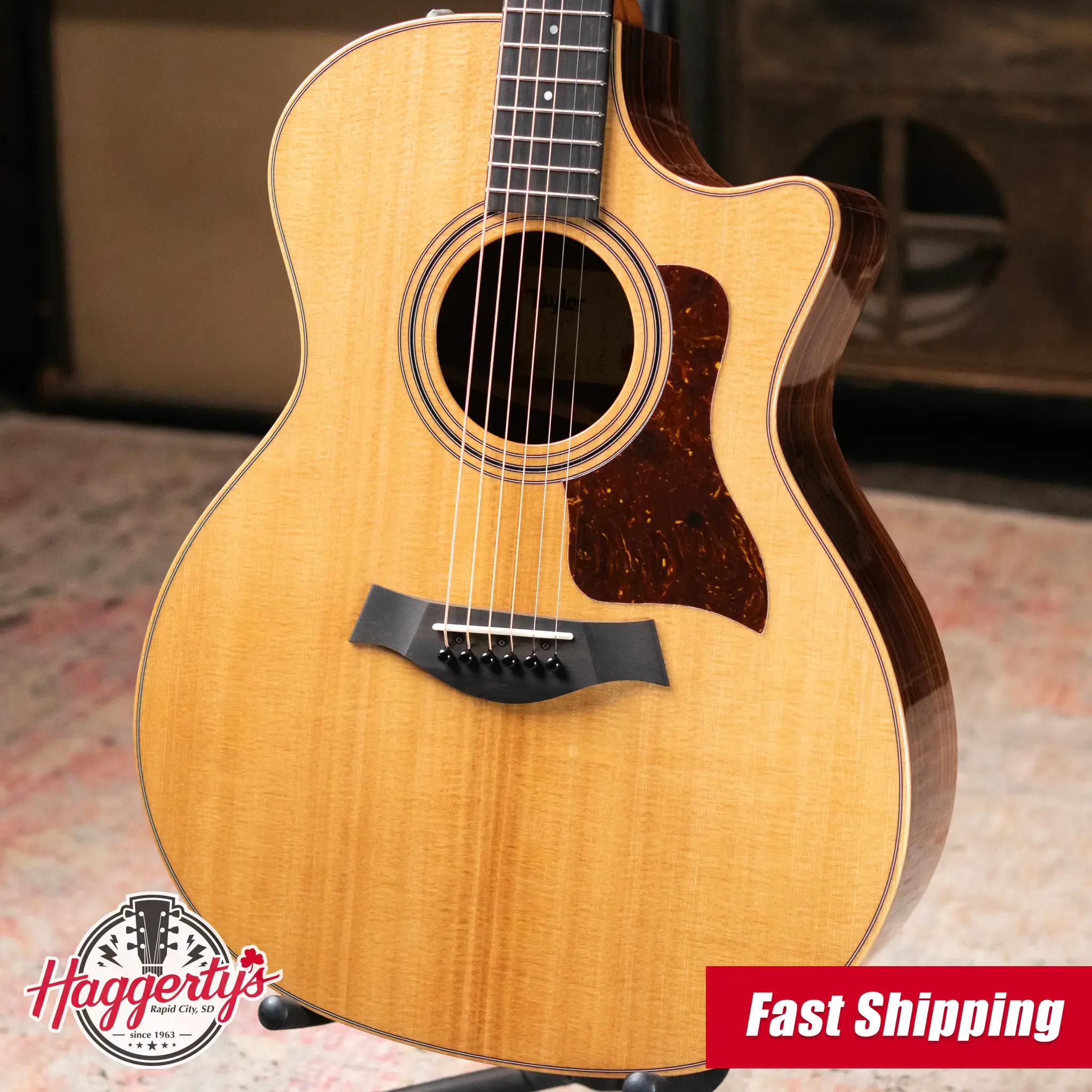 Taylor 414ce Studio Grand Auditorium Acoustic/Electric Guitar - Natural with Gig Bag - 887766134596