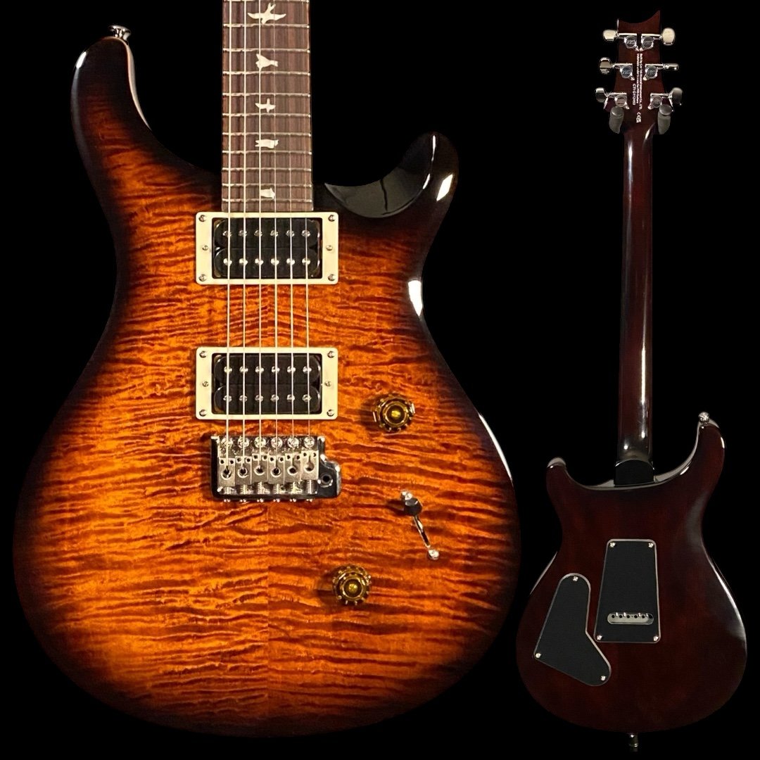 PRS SE Custom 24 Electric Guitar - Black Gold Sunburst - 825362072096