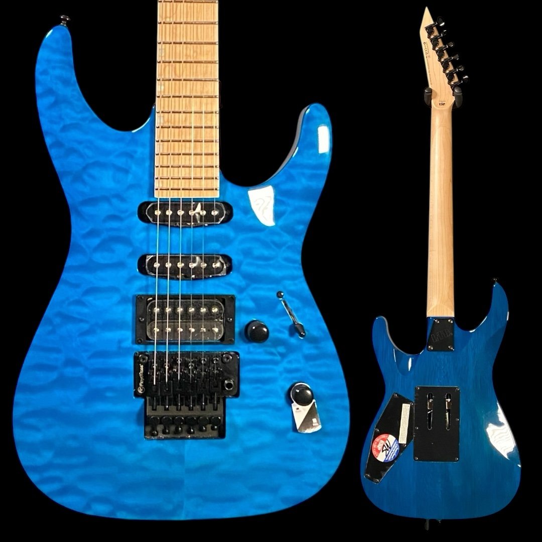 ESP LTD MH-203QM - See Thru Blue - 799493260991