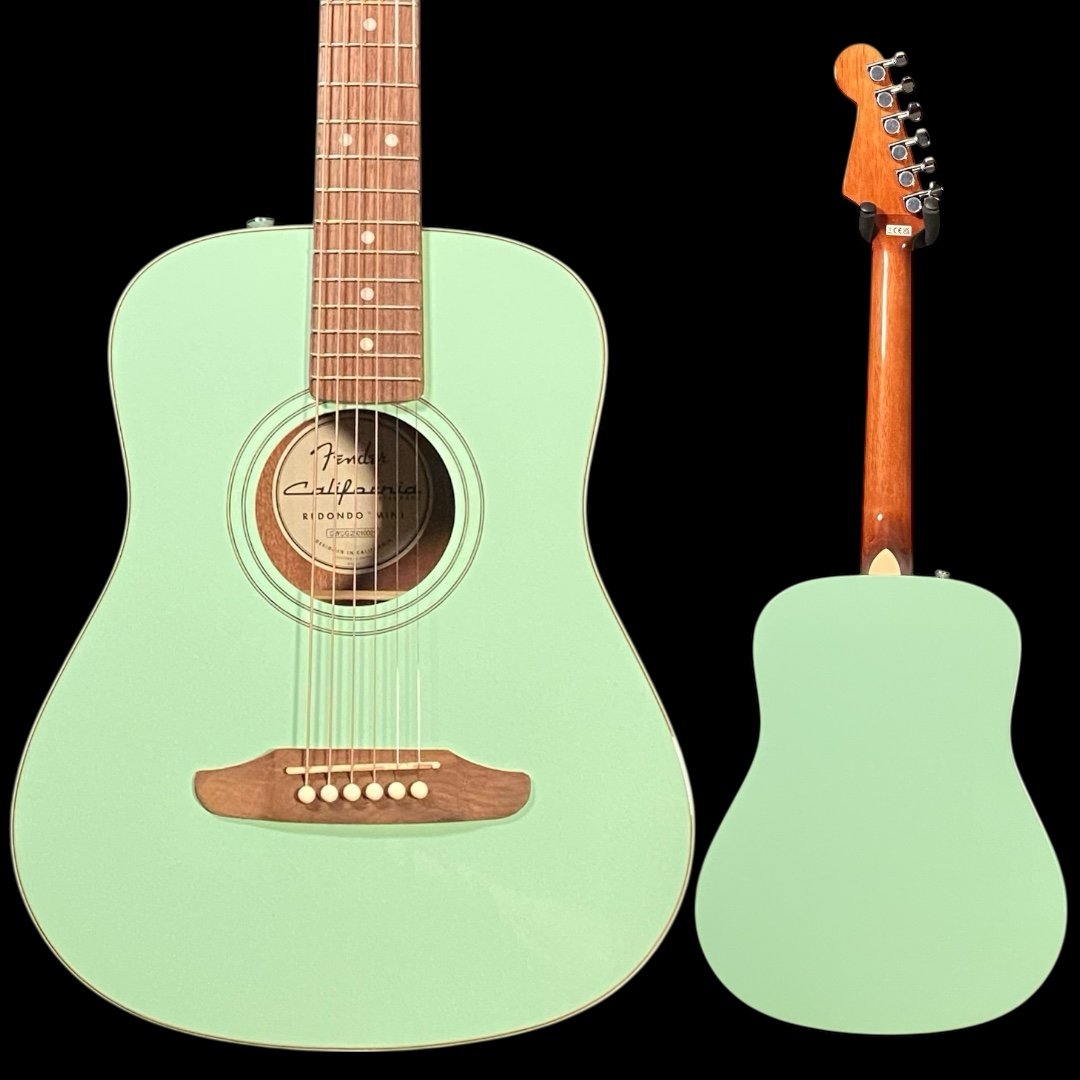 Fender California Standard Redondo Mini Acoustic Guitar - Surf Green ...