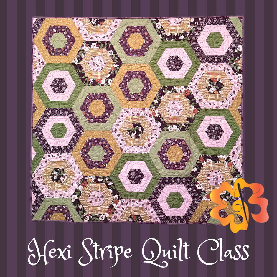 Hexi Stripe Quilt Class