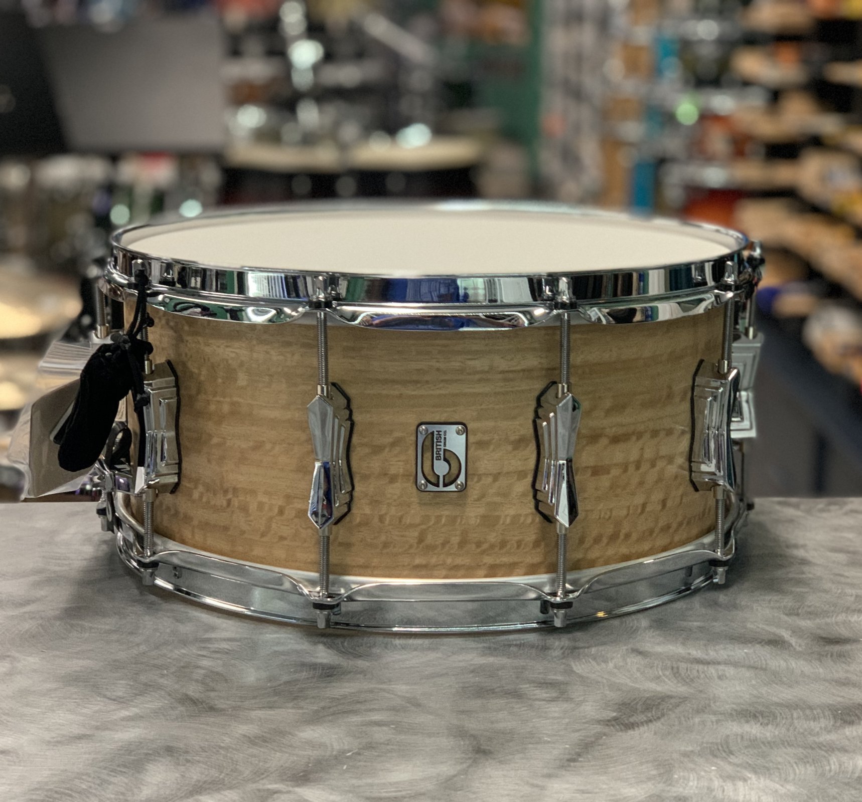 British Drum Company 6.5x14 Maverick Maple Snare Drum MAV-1465-SN British Drum Company 6.5x14 Maverick Maple Snare Drum MAV-1465-SN