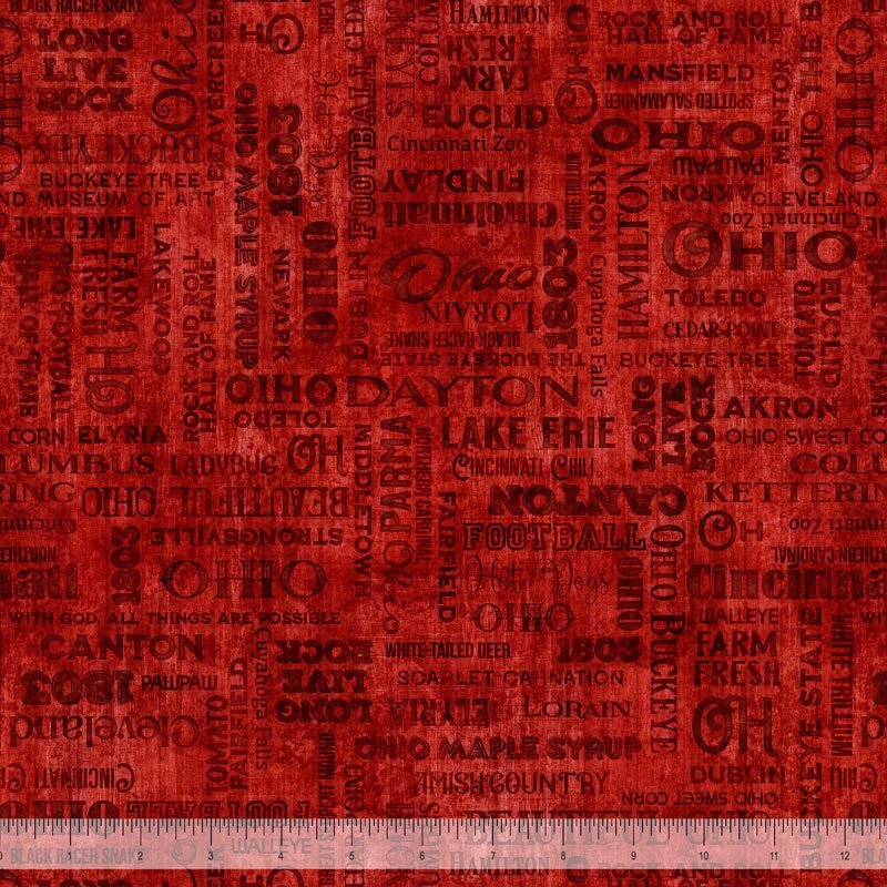 Pre Order ALL OHIO SHOP HOP 2025 OHIO PLACES OF INTEREST RED - 016542553171