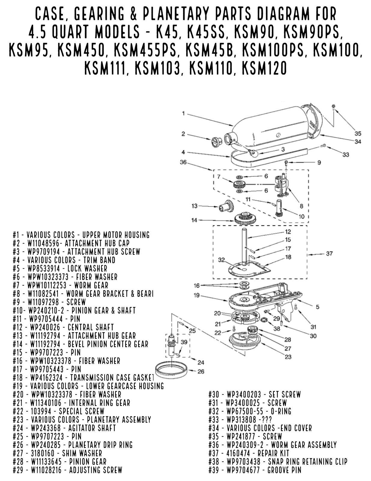 Parts Diagram For Kitchenaid Mixer At Darrell Coria Blog