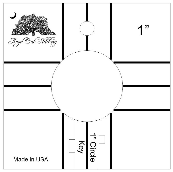 1 Inch Circle Rulerwork Quilting Template 689727604311
