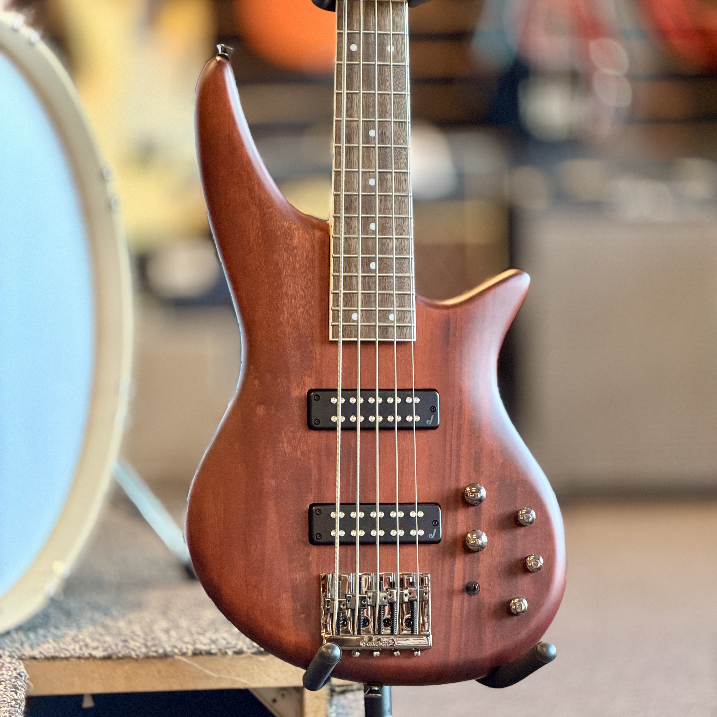 Jackson JS Series JS3V Spectra 5-String Electric Bass, Walnut Stain