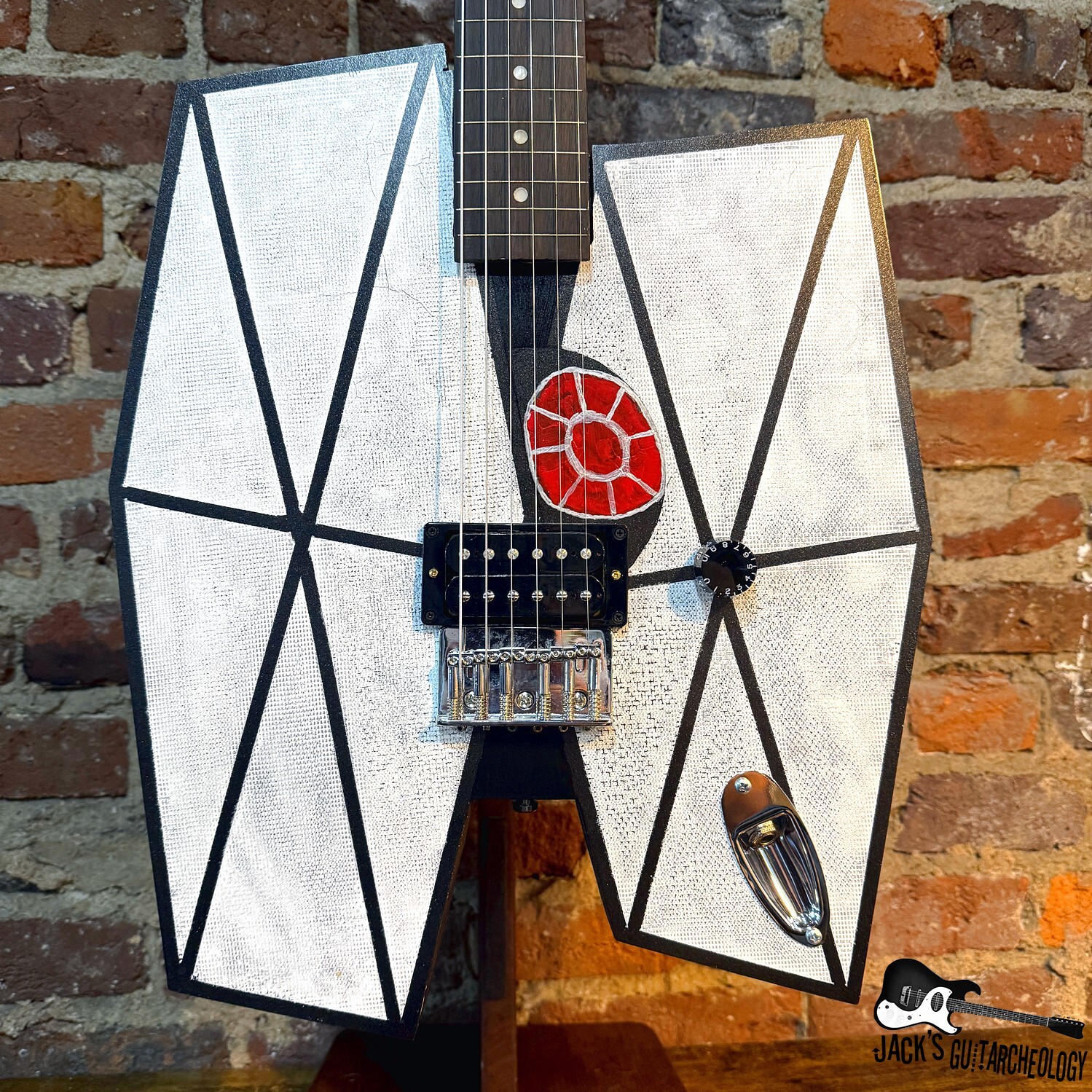 Homemade Masonite Space Warz Tie-Brawler Fretless Electric Guitar ...