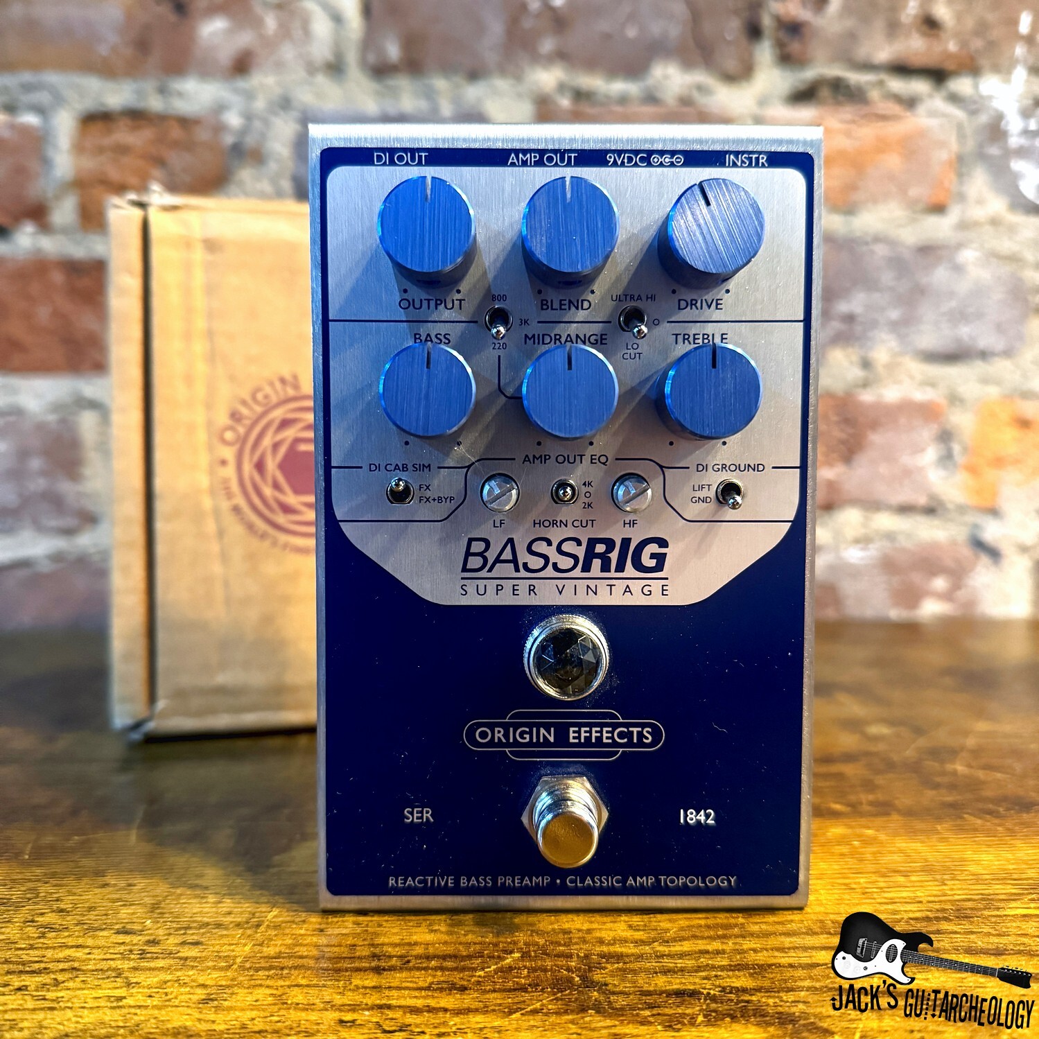 Origin Effects BassRIG Super Vintage Preamp Pedal (2020s - Blue)