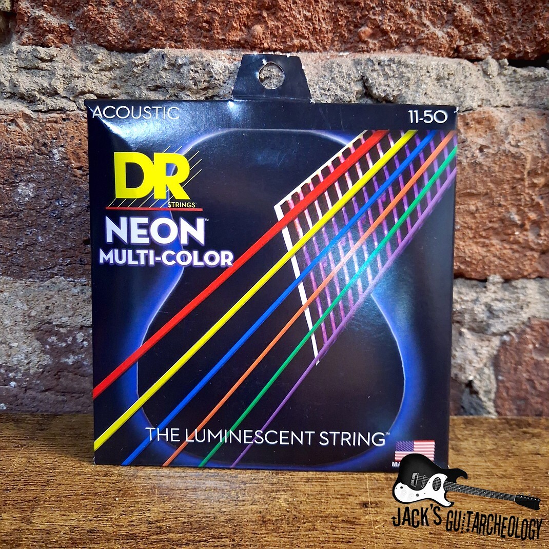 DR Strings HI-DEF NEON Multi-Color | (11-50) Custom Light Colored ...