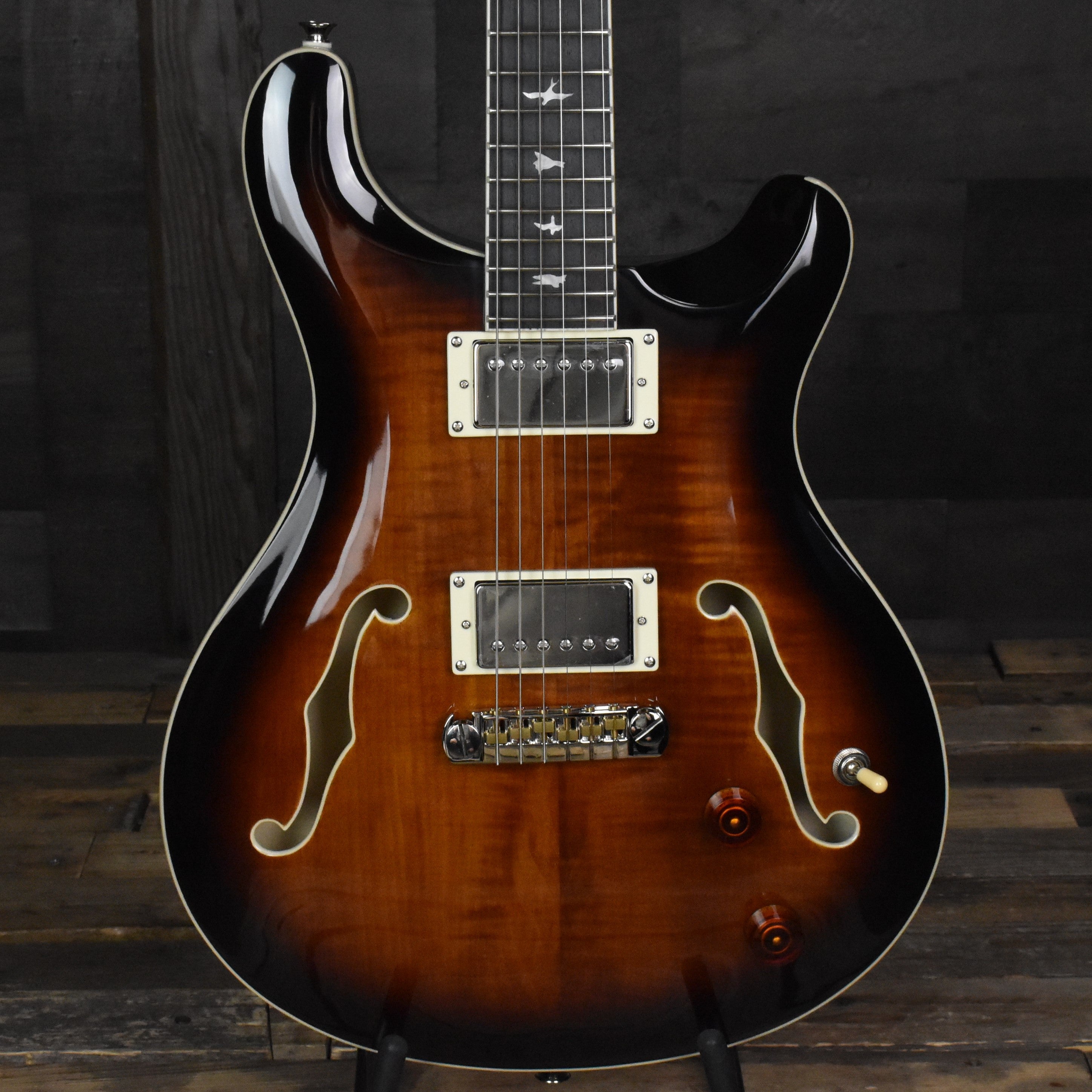Paul Reed Smith SE Hollowbody II - Black Gold Burst with Hard Shell ...