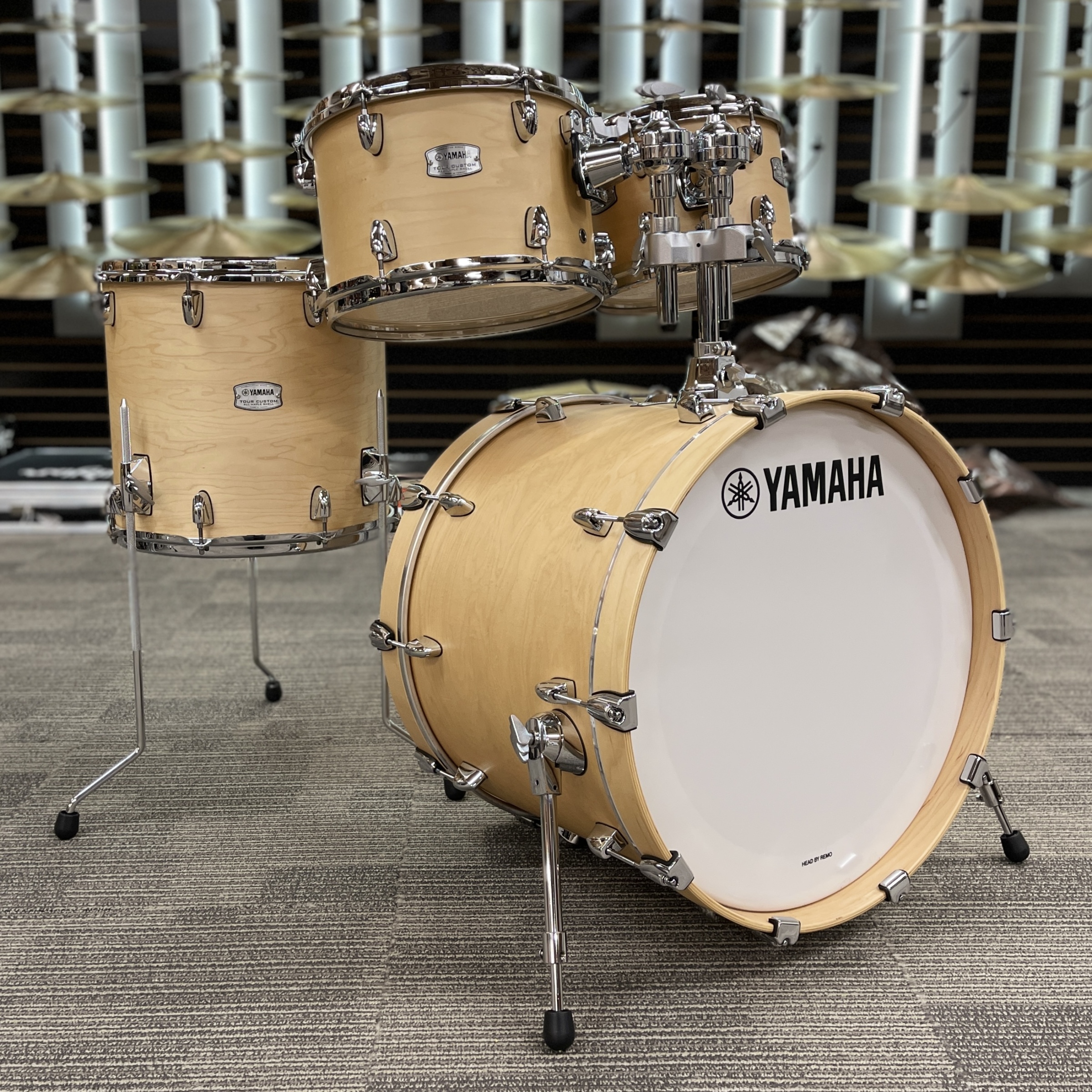 YAMAHA TMP0F4BTS TOUR CUSTOM 4PC 20B-10-12-14F BUTTERSCOTCH SATIN ...
