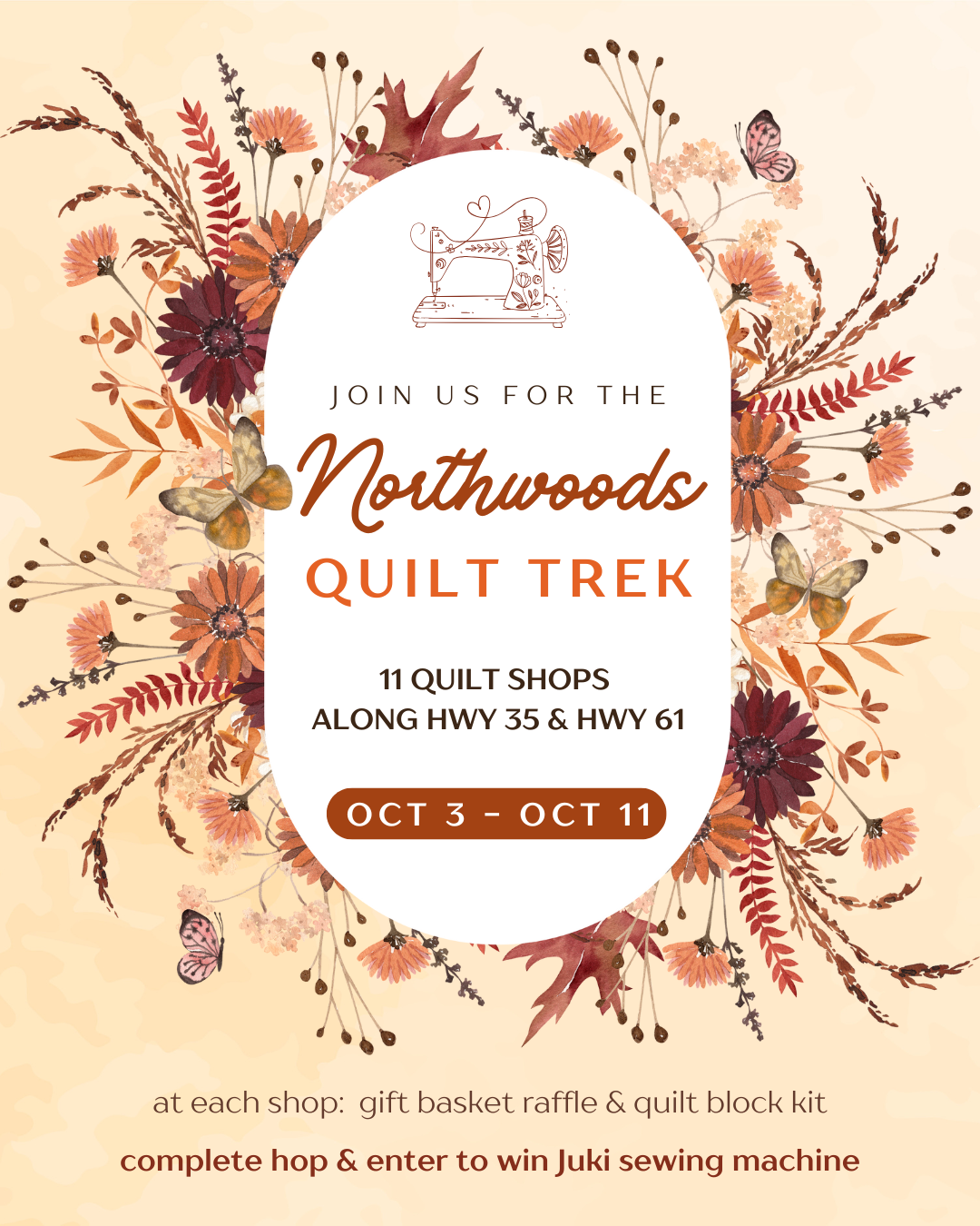 Northwoods Quilt Trek Shop Hop