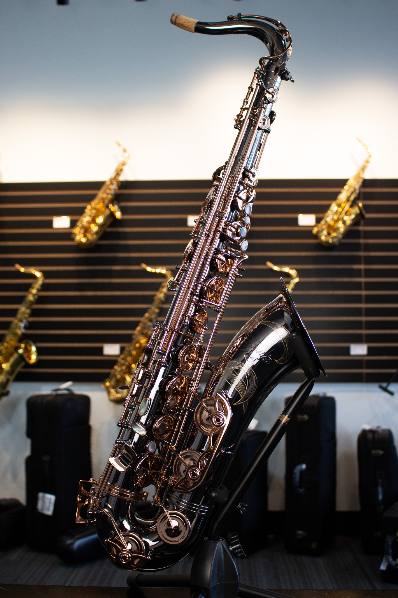 Santee 2C4 Black Nickel Tenor with rose gold keys - USED