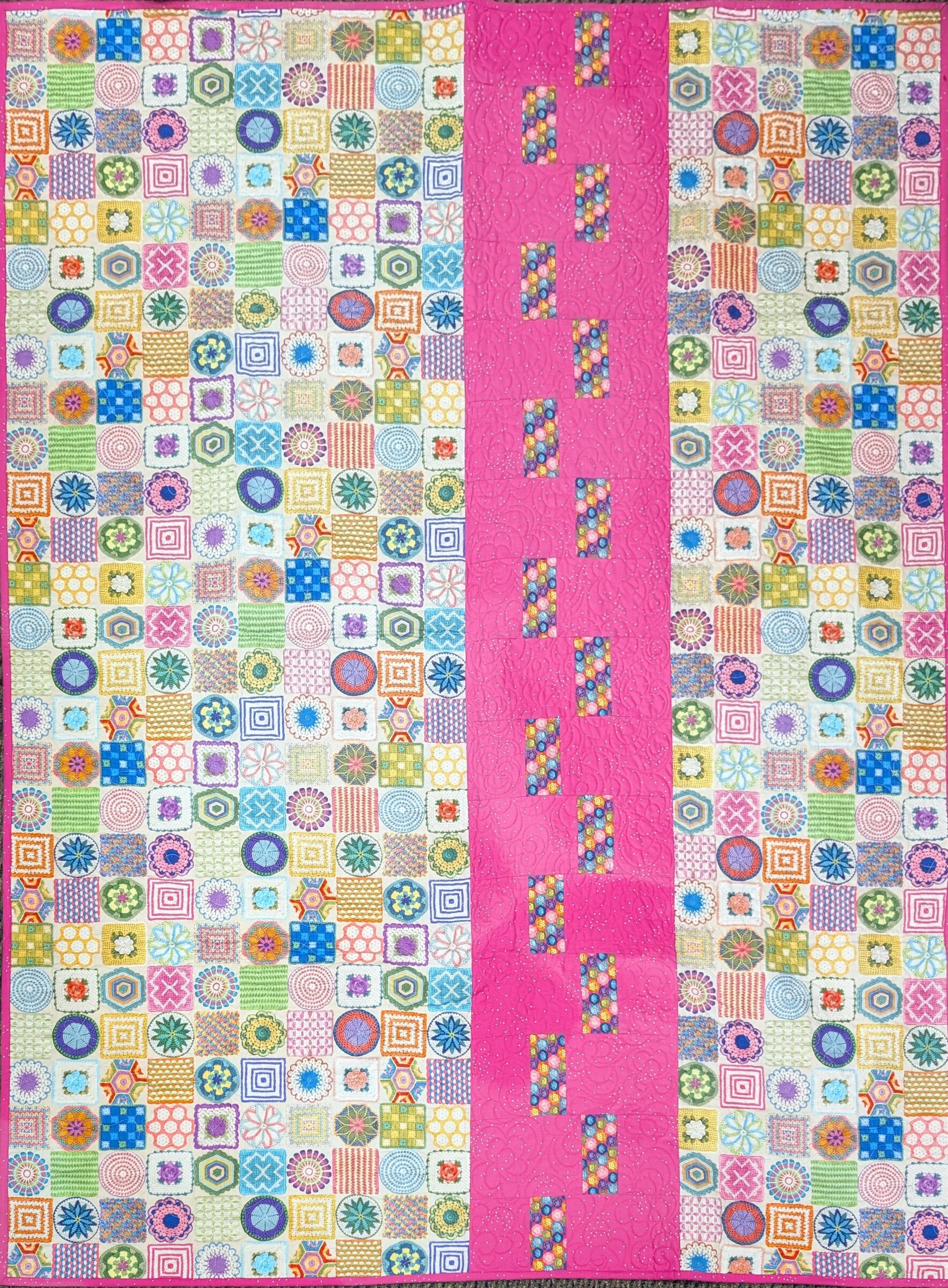 Vintage Soul Two-Yard Dash Finished Quilt Sample