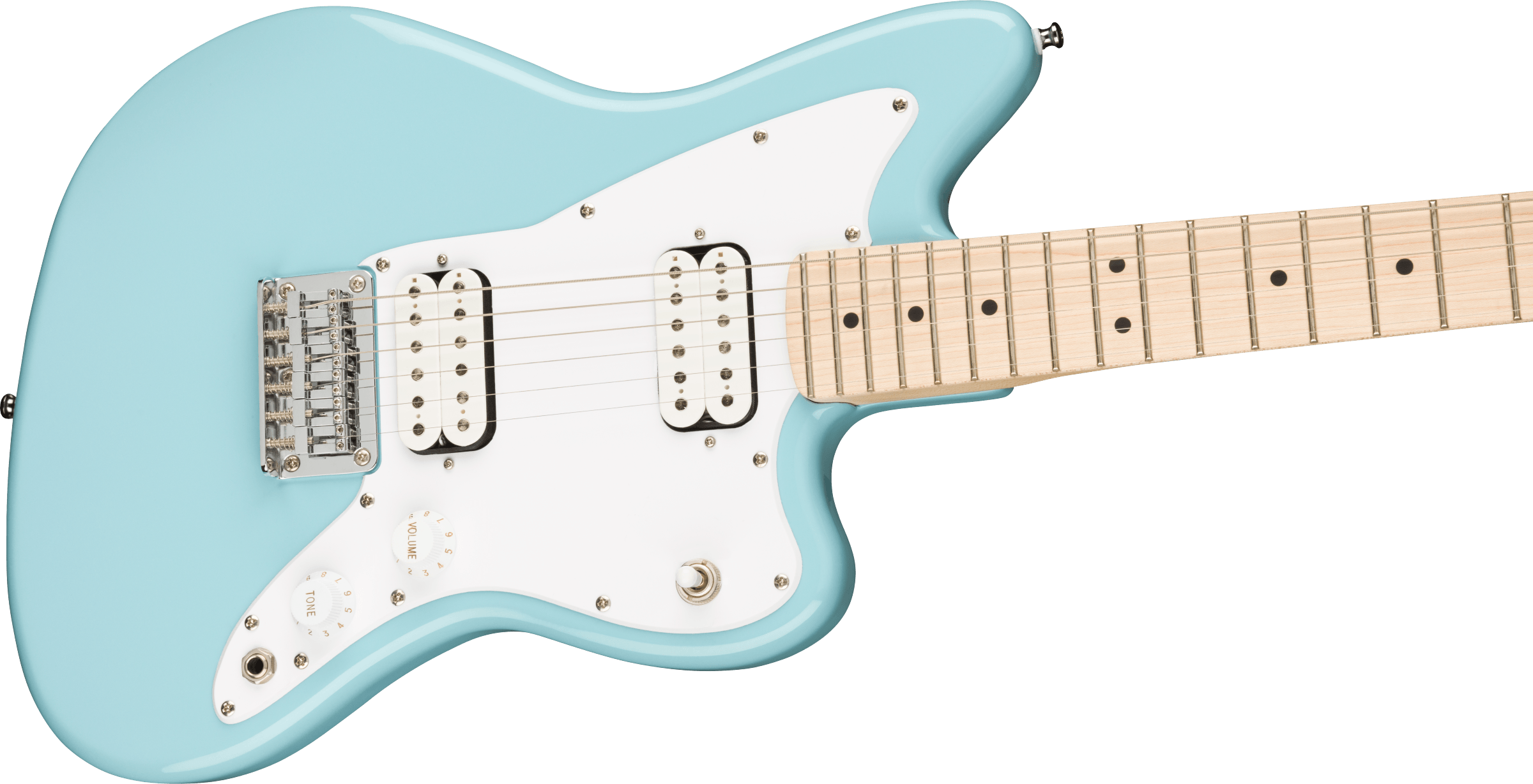 Squier Mini Jazzmaster HH Electric Guitar - Daphne Blue with Maple ...