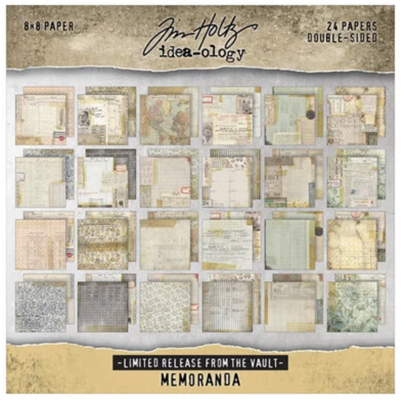 Memoranda 8x8 Vault Paper Release - Tim Holtz - 040861944273
