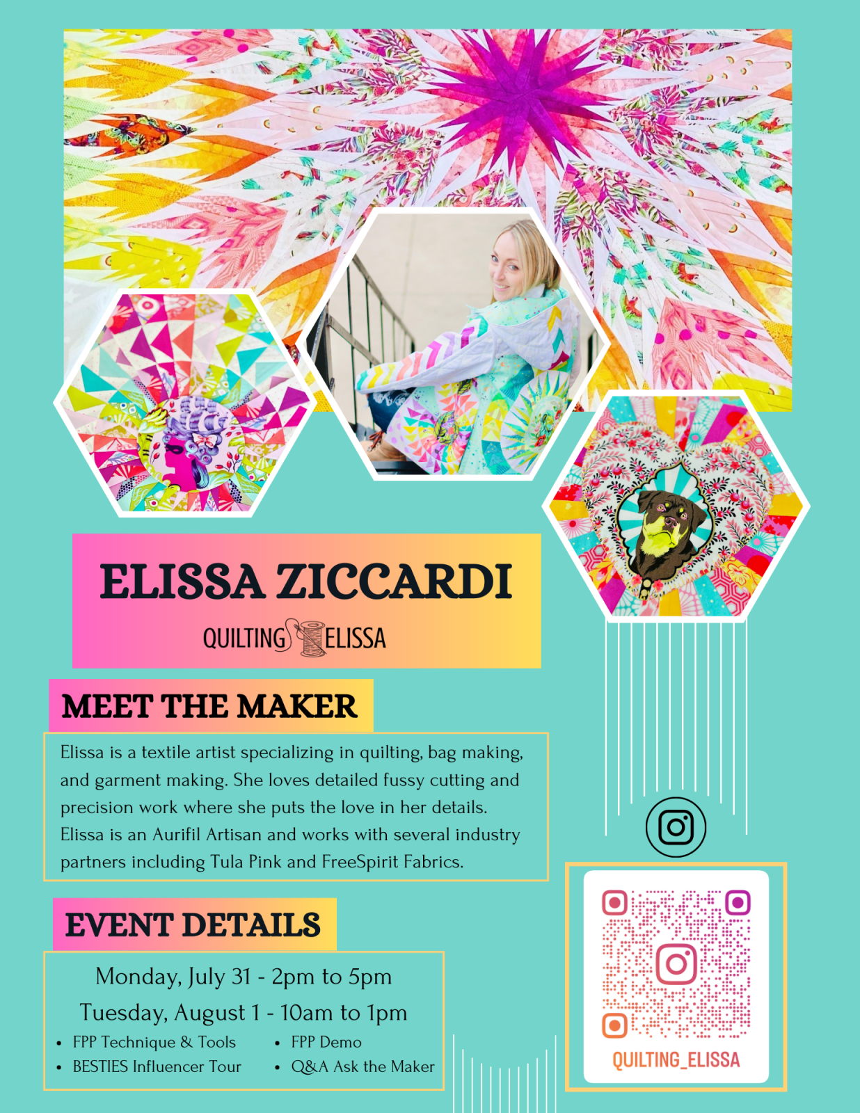 @quilting_elissa trunk show and demos