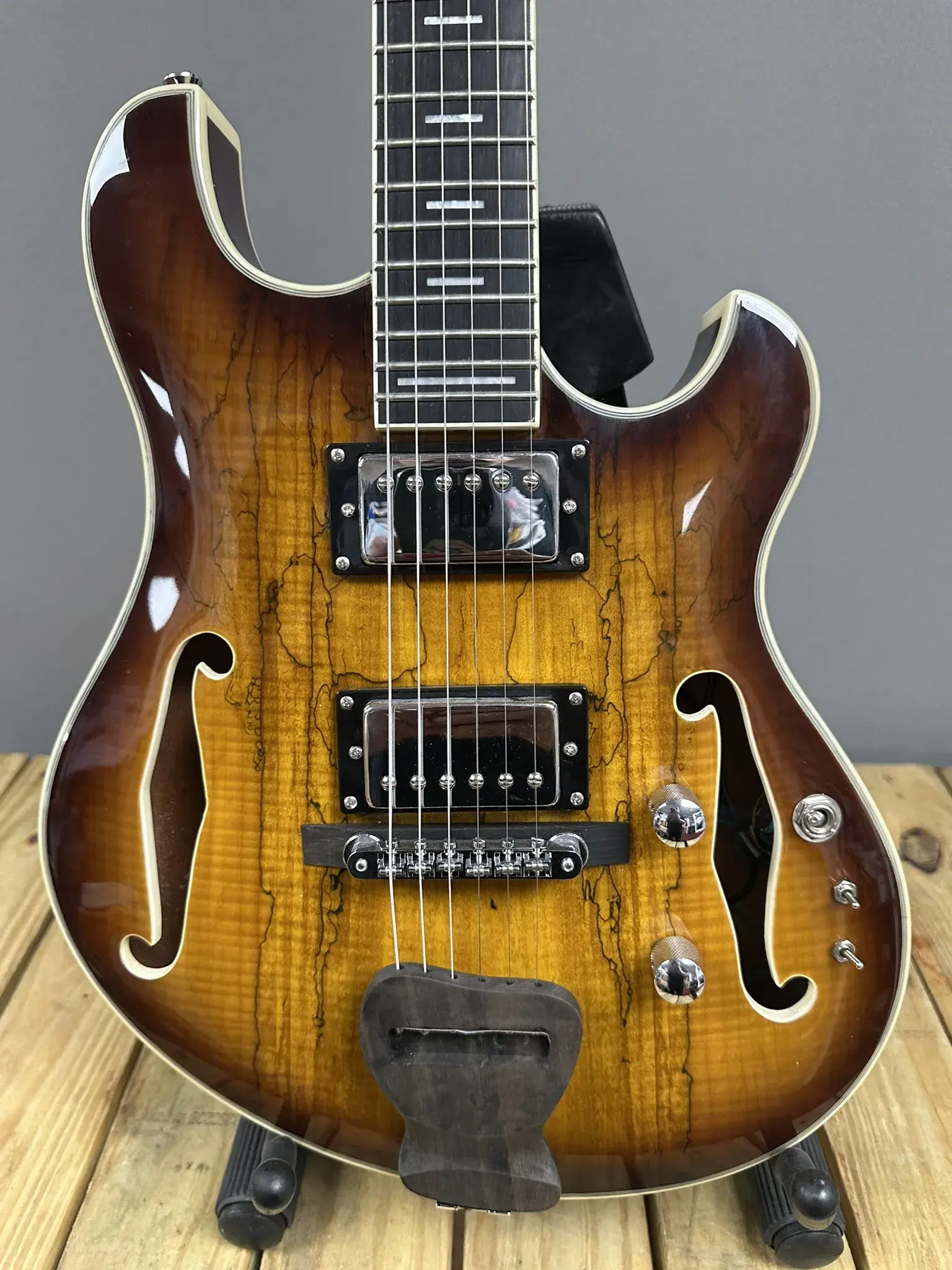 Zuwei Semi hollow Tobacco Burst Guitar