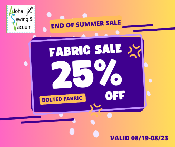 Sale | Aloha Sewing & Vacuum