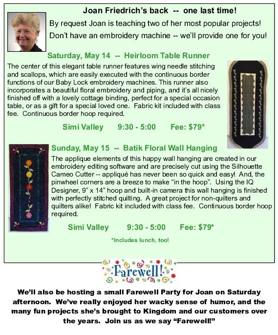 Embroidery with Joan