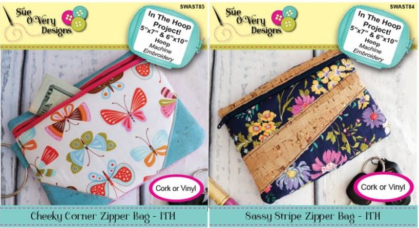 In the Hoop: Cork Zipper Bag